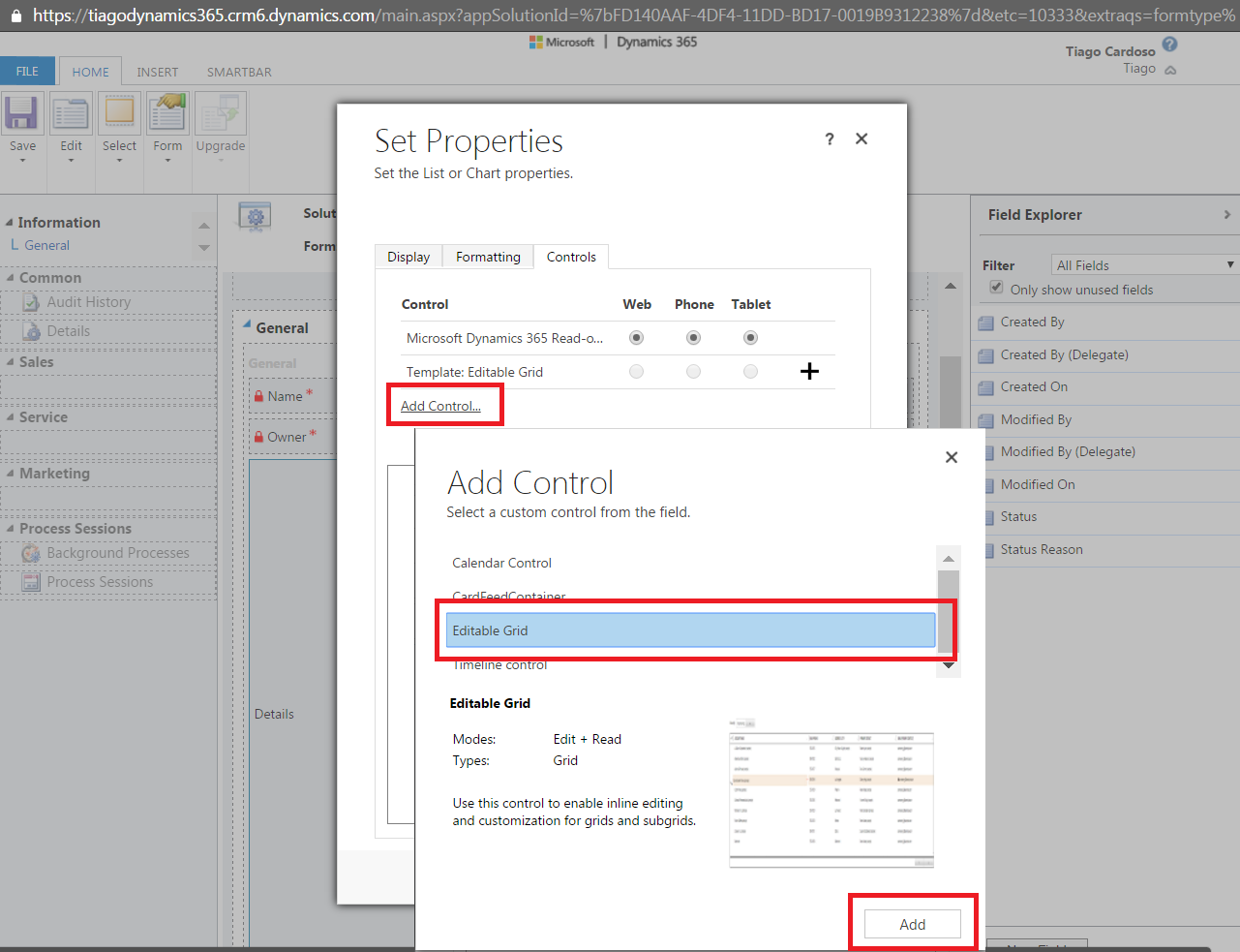Dynamics 365 – Grids/Subgrids Editáveis – Power Platform by Tiago ...